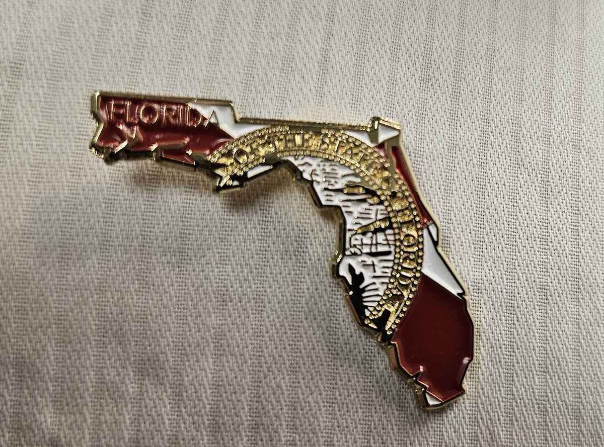 Florida Shaped Lapel Pin – Florida's History Shop